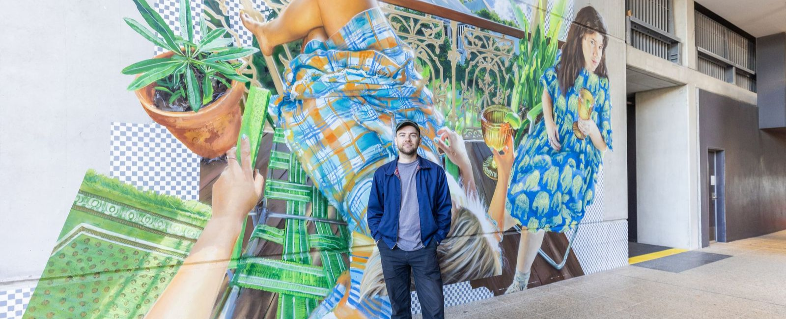 Brisbane Airport Car Park Mural – “Your Point of View” by Gus Eagleton